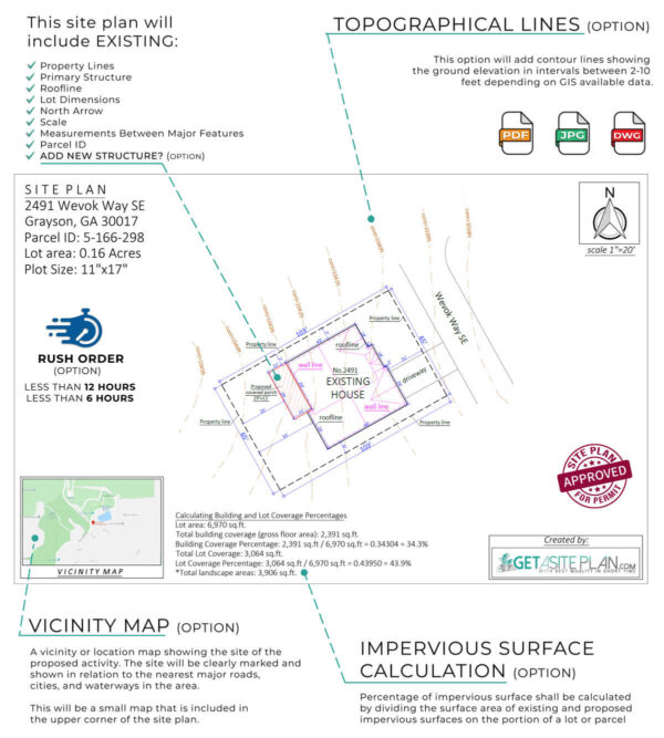 Simple Package Site Plan - Get A Site Plan