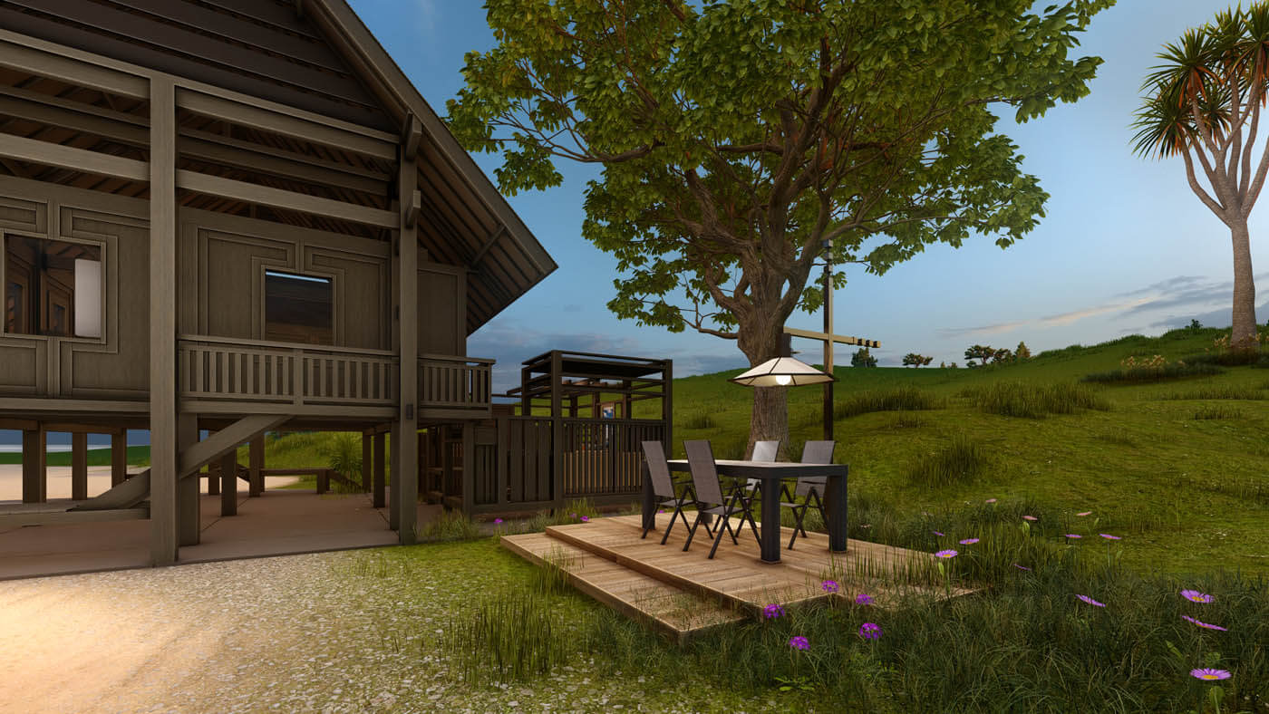 Deck, Patio, Porch 3D Rendering - GetASitePlan